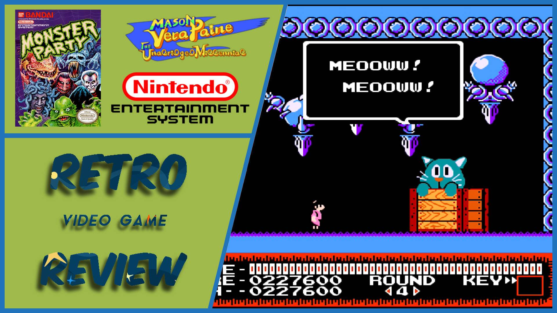 [Classic Video Game Review] NES- Monster Party - Mason Vera Paine